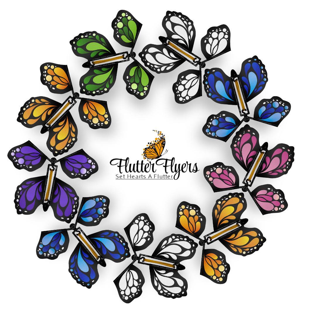 Flutter Flyers Flying Wind-Up Butterflys for Greeting Cards
