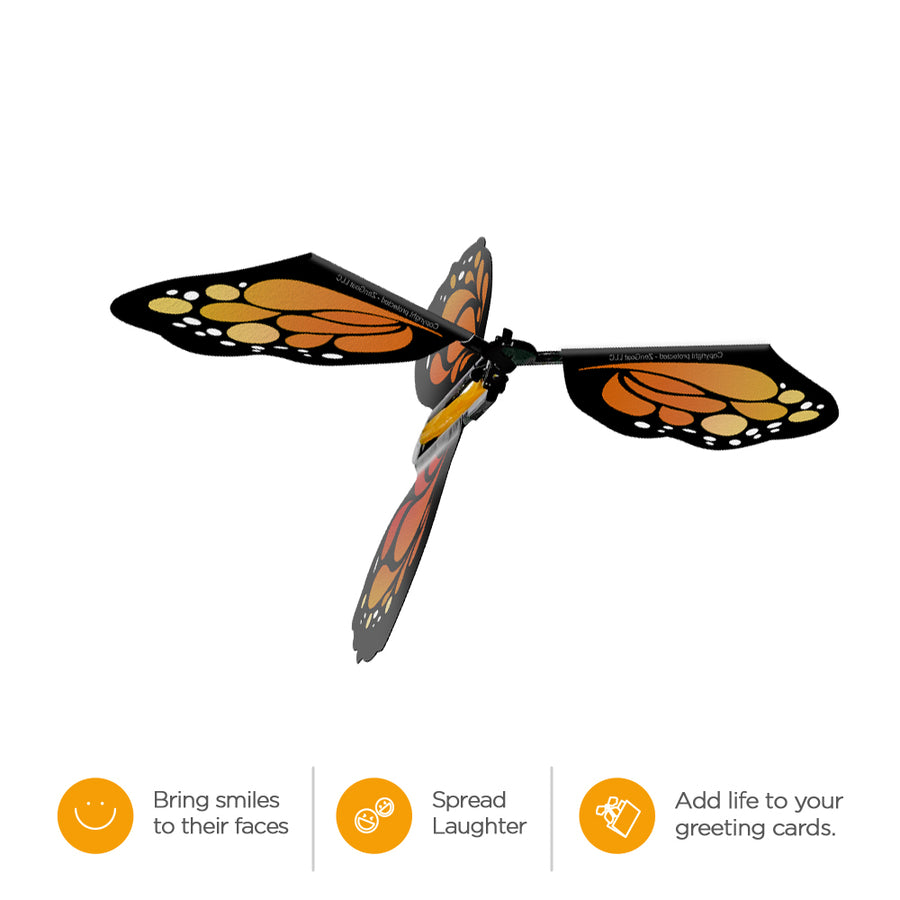 Flutter Flyers Flying Wind-Up Butterflys for Greeting Cards