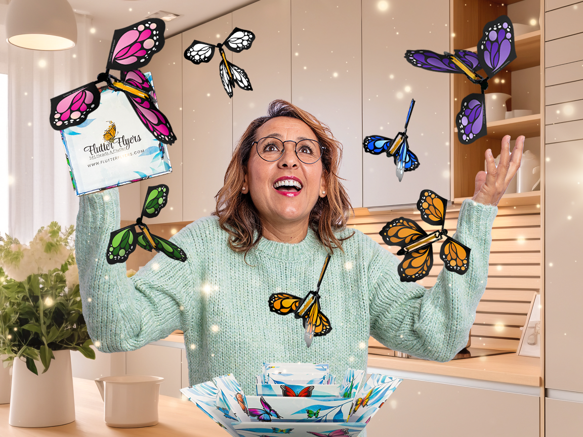 Black Exploding Butterfly Kit With Flying Butterflies – Flutter Flyers