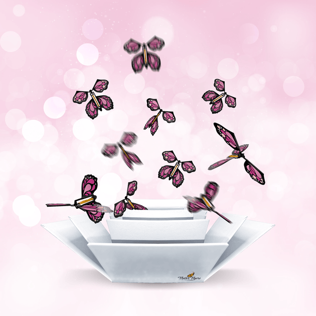 Gender Reveal FlutterFlyers I Blue or Pink Flying Butterflies and Whit ...