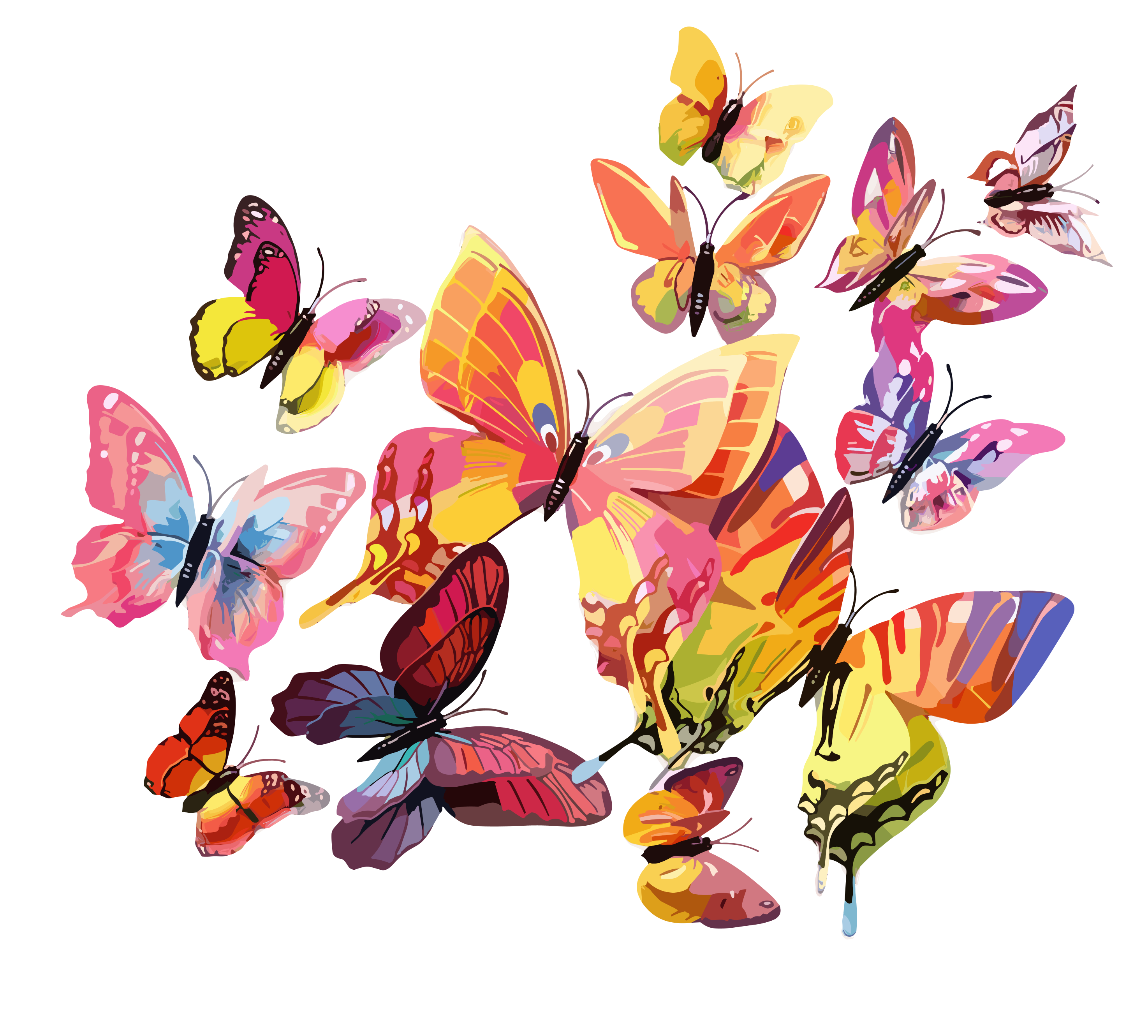 Flutter Stickers: 12 3D Butterfly Sticker / Magnets – Flutter Flyers