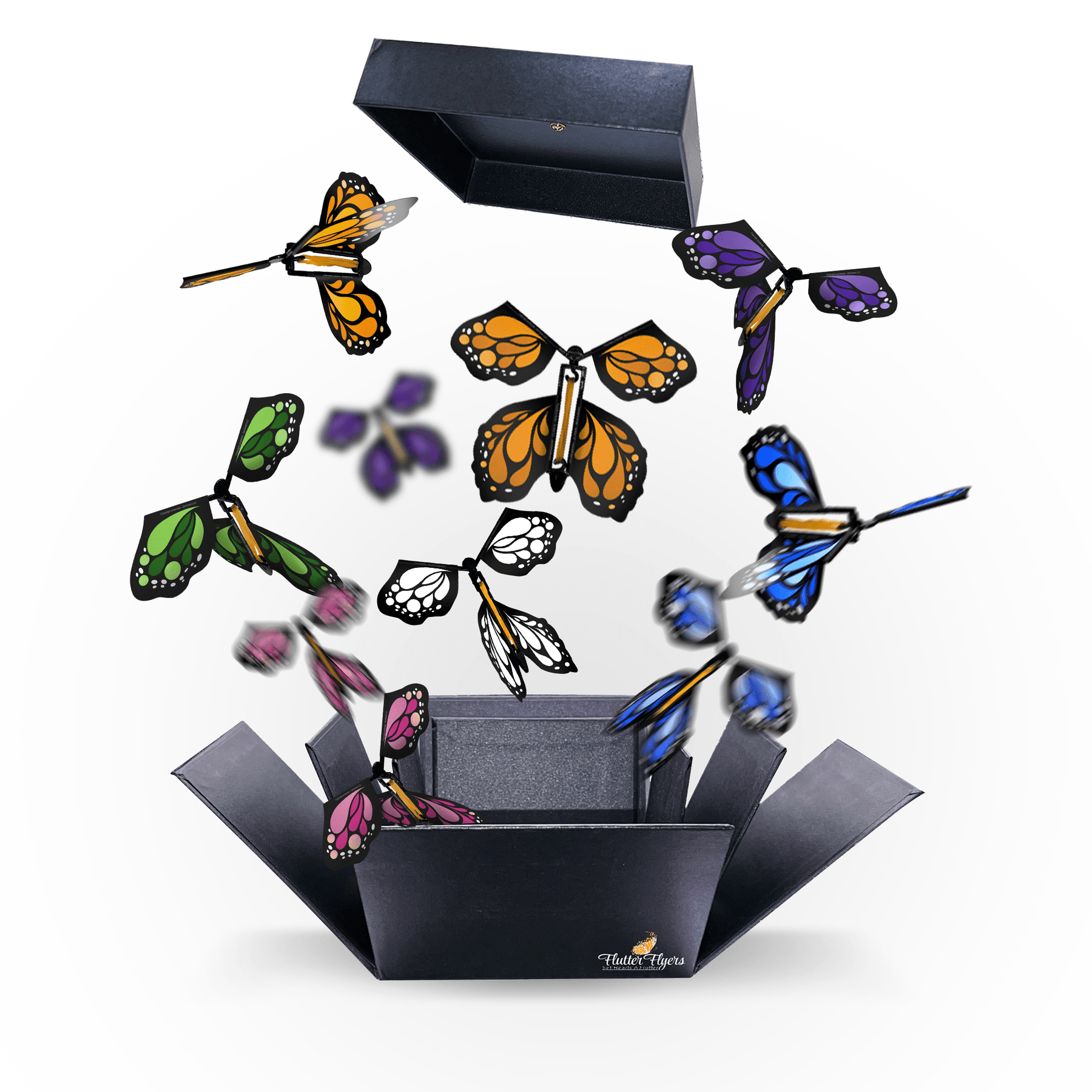 Black Exploding Butterfly Kit With Flying Butterflies – Flutter Flyers