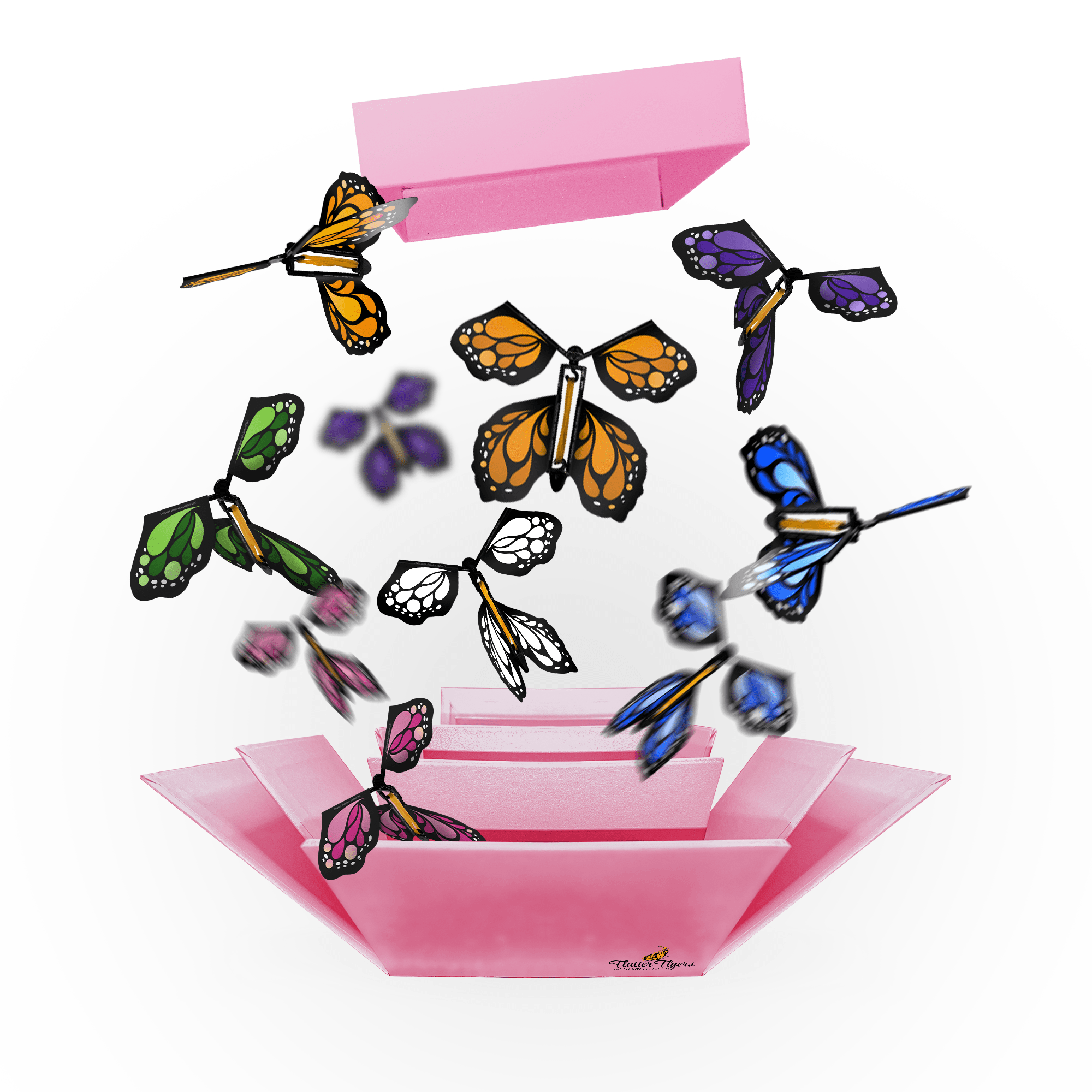 Pink Explosion Butterfly Box med FlutterFlyers – Flutter Flyers
